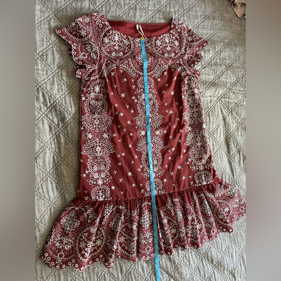 Anthropologie | Dresses | Nwot Feather Bone Anthropology Blue Pattern ...